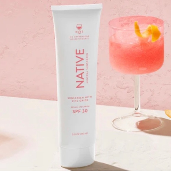 Native | Bath & Body | Native Rose Mineral Broad Spectrum Sunscreen Spf ...